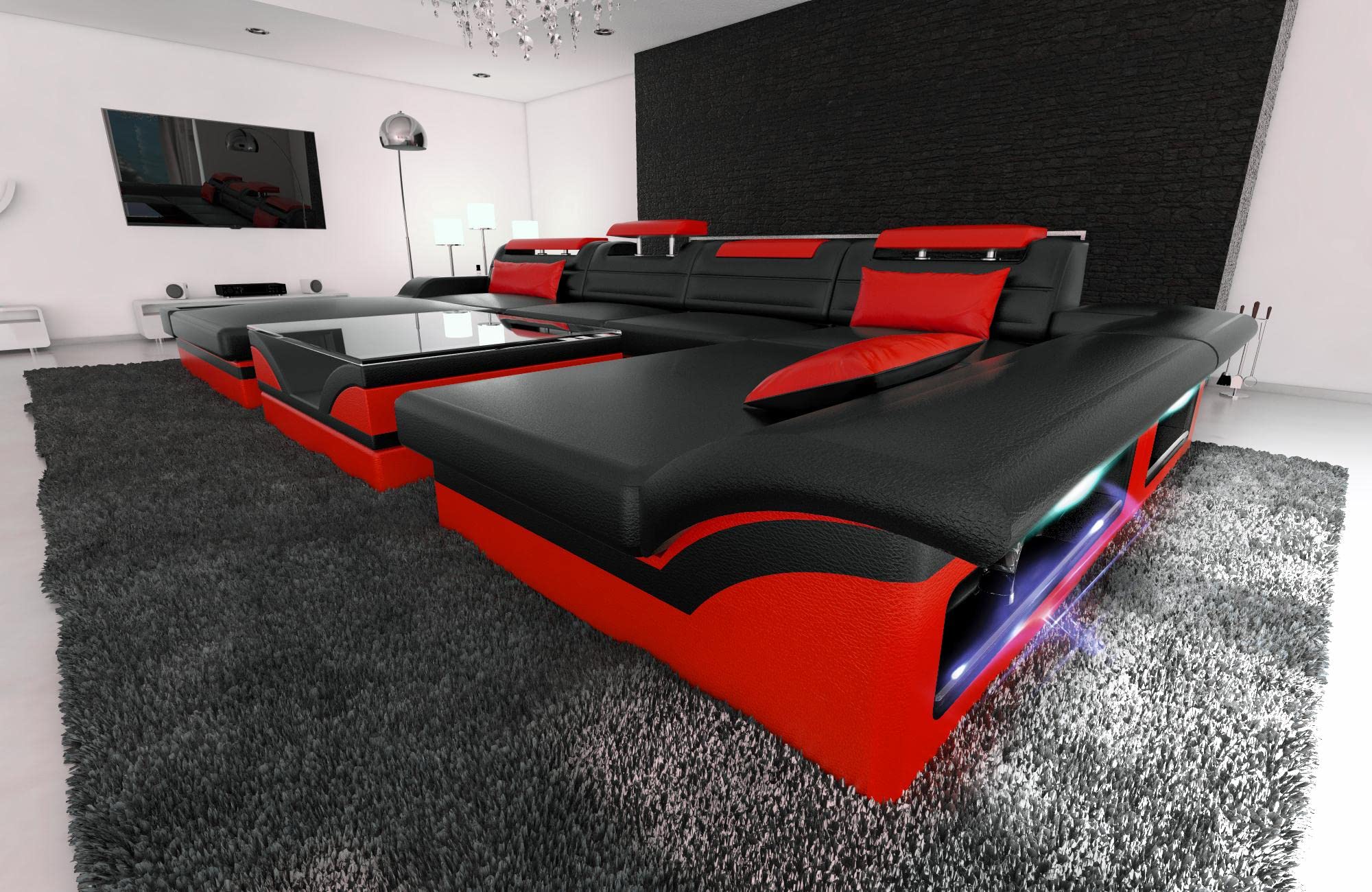 Wohnlandschaft Monza U Form Wohnlandschaft In U Form Mit Federkern