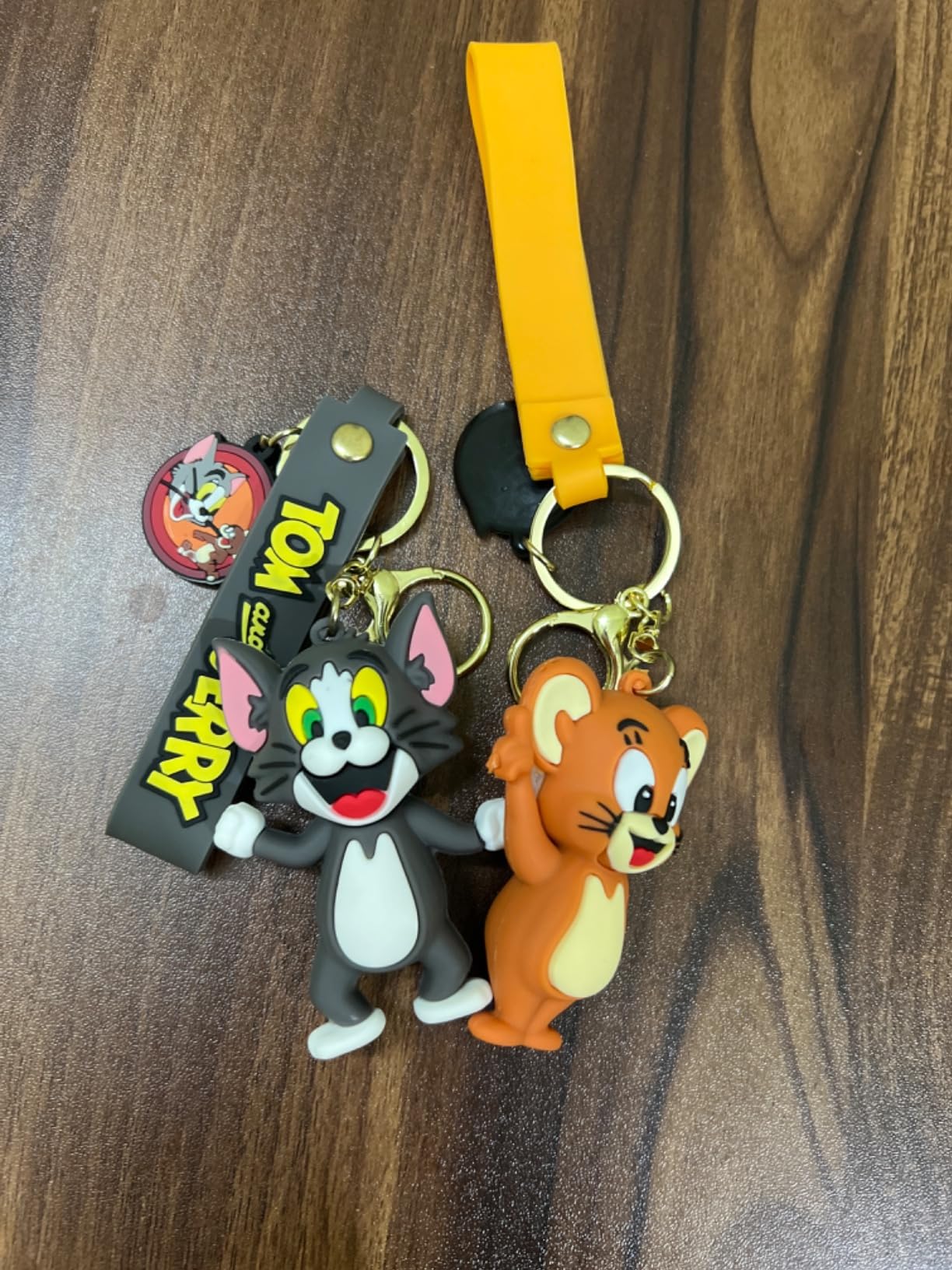 PITRESHWAR Rubber Tom And Jerry Keychain Stand Couple Keychains For ...
