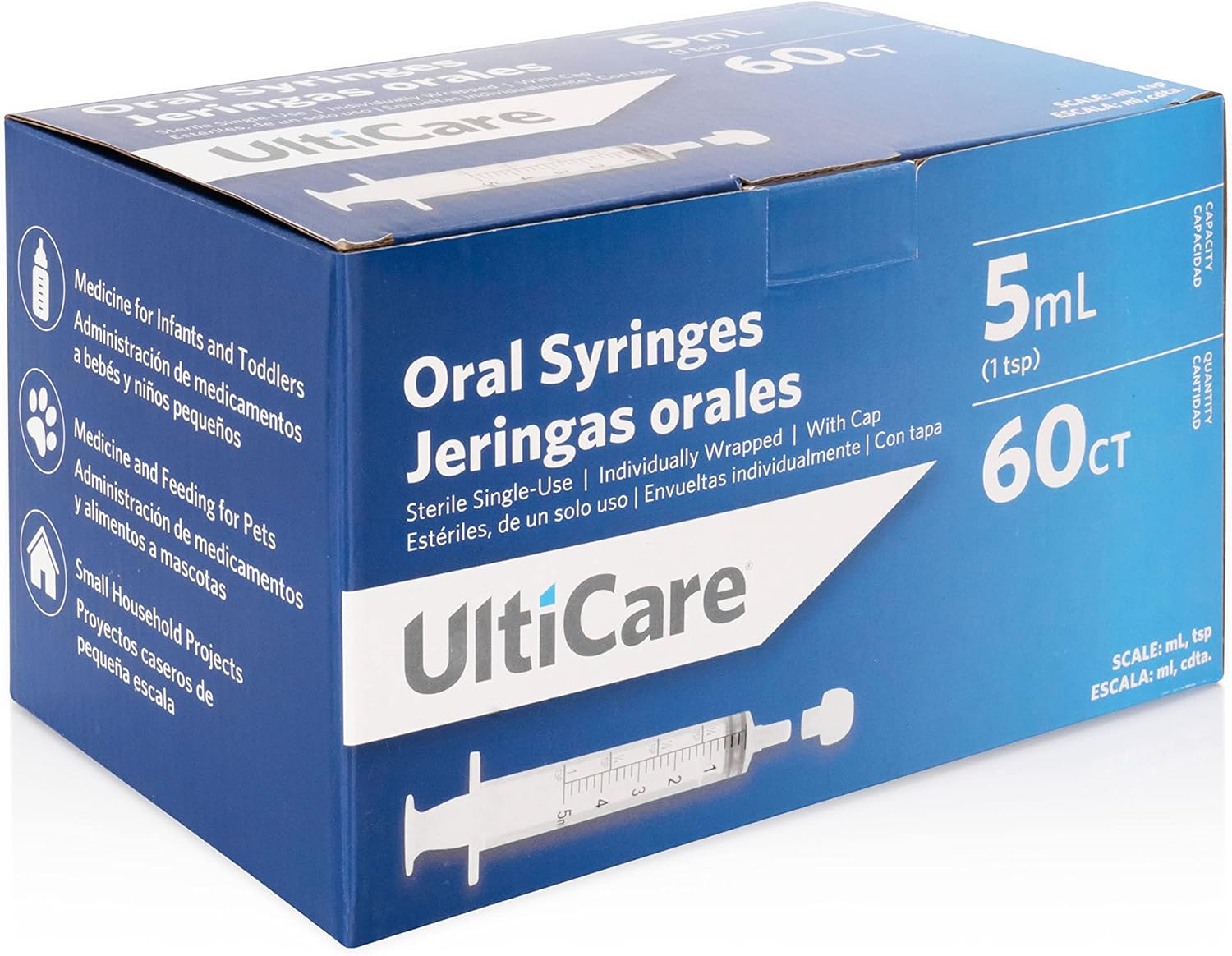 Amazon.com: UltiCare 5mL (1 TSP) Oral Tip Syringe – Uses Include Oral ...