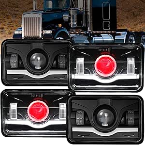 Amazon.com: NSDXCT 4 PCS 4x6 LED Headlights High Low Sealed Beam DRL ...