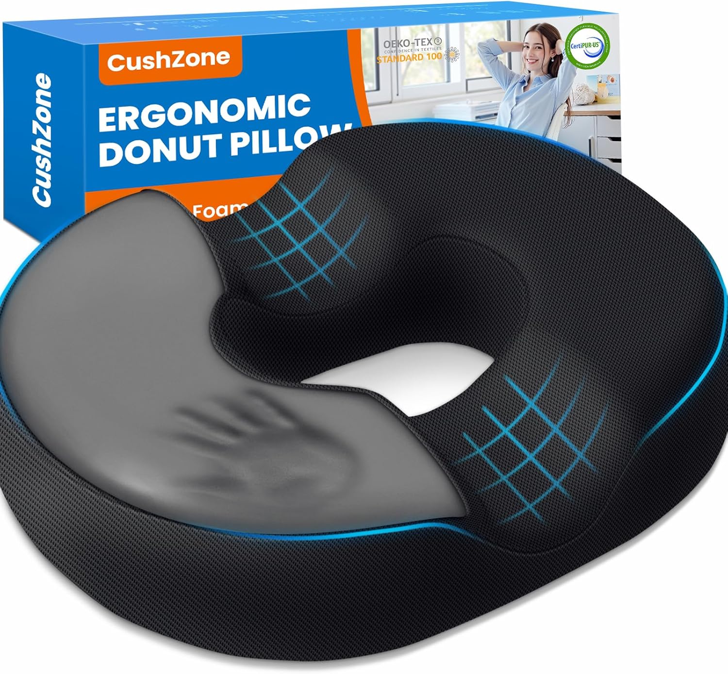 Amazon.com: CushZone Donut Pillow for Postpartum Pregnancy - Large ...