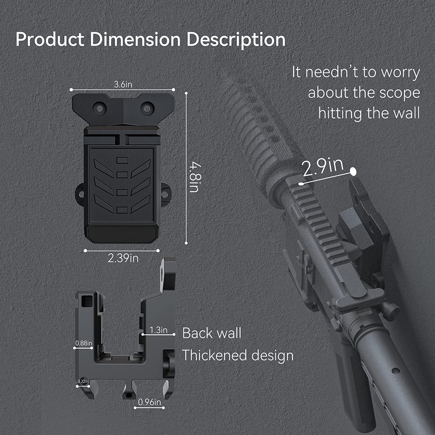Snapklik.com : Upgraded Gun Wall Mount For 223/5.56 Rifle, Double Pmag ...