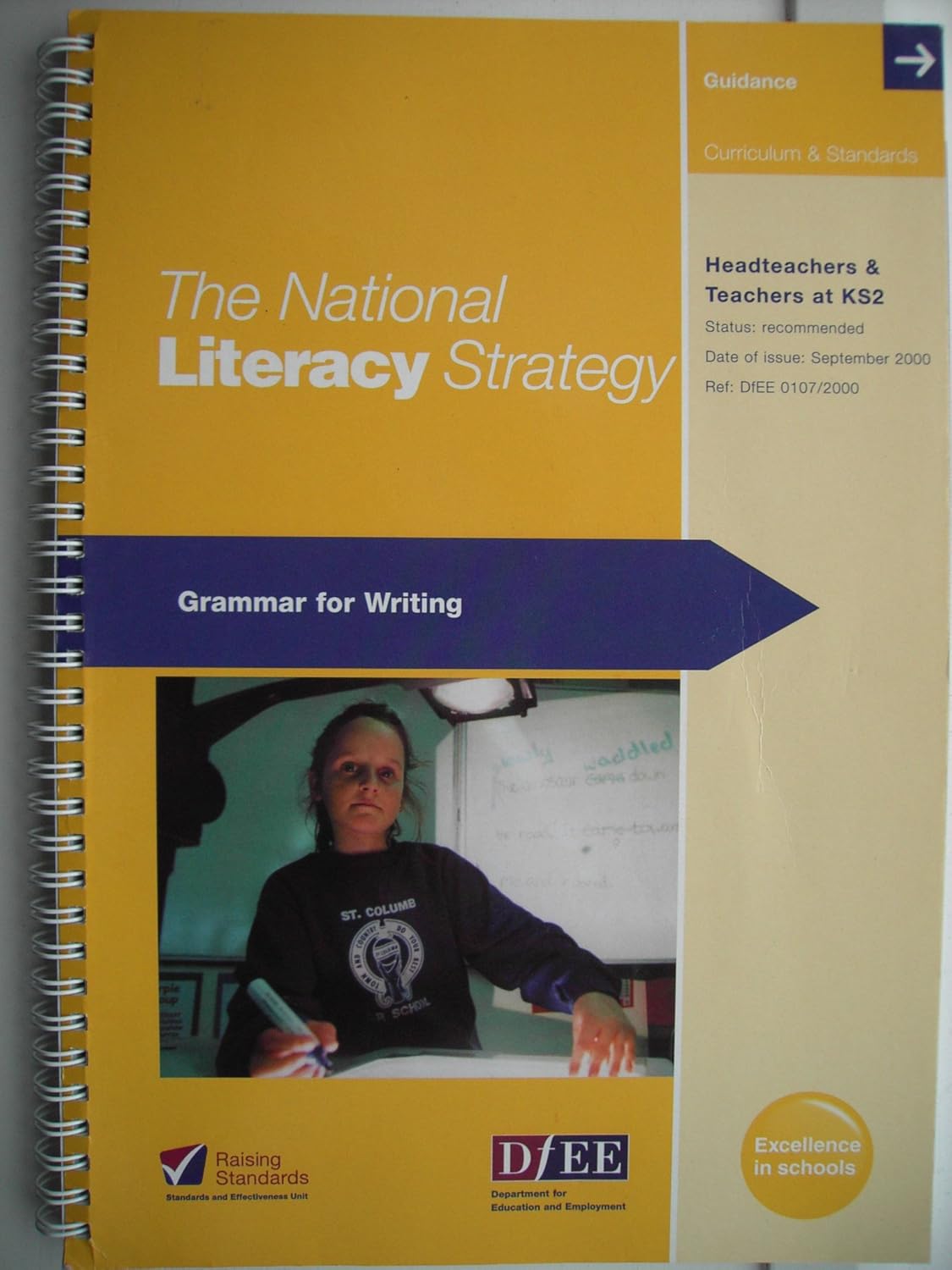 National Literacy Strategy : Grammar for Writing Paperback: Department ...