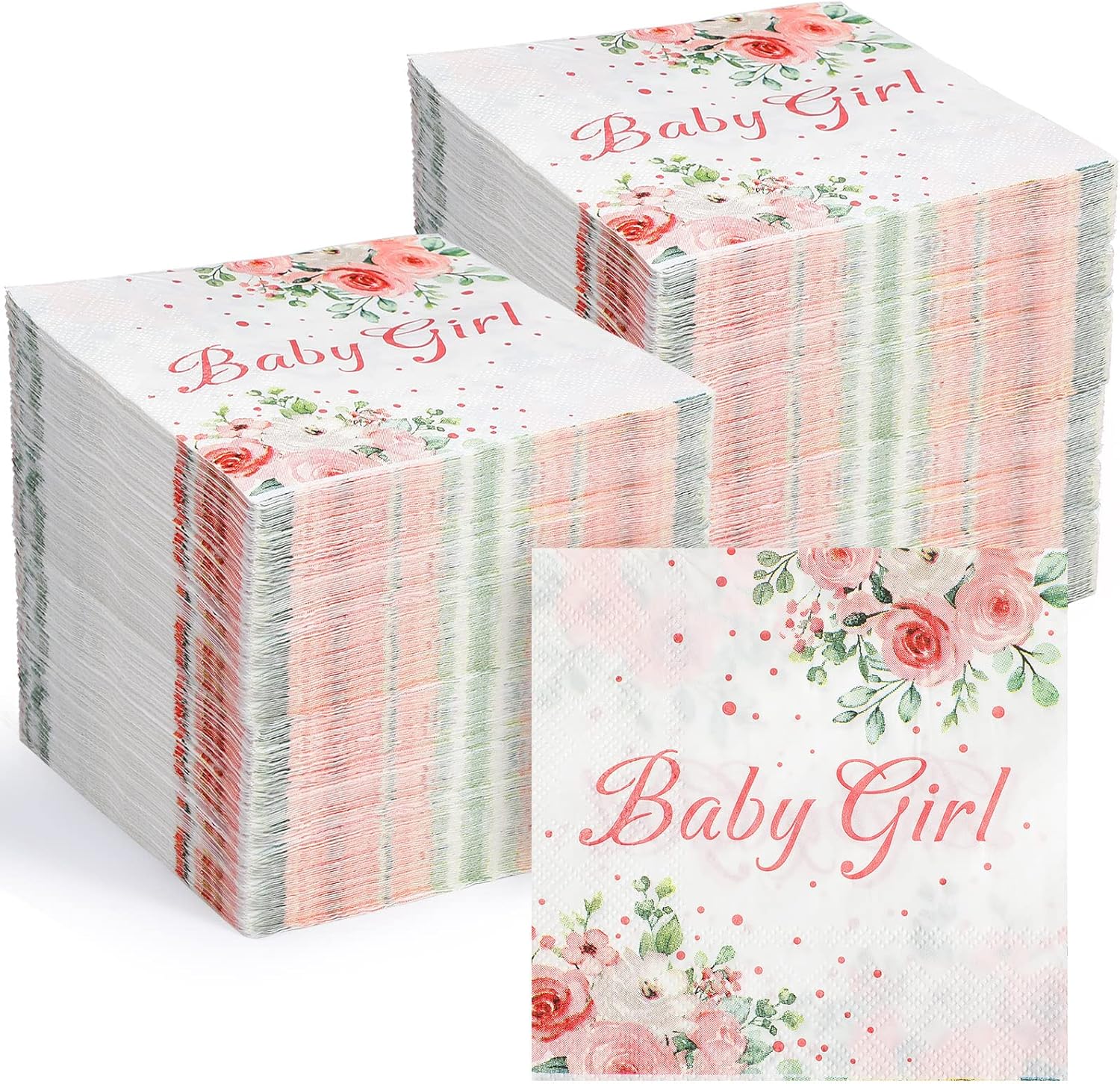 Amazon.com: 200PCS Baby Girl Napkins Disposable Baby Shower Napkins for ...