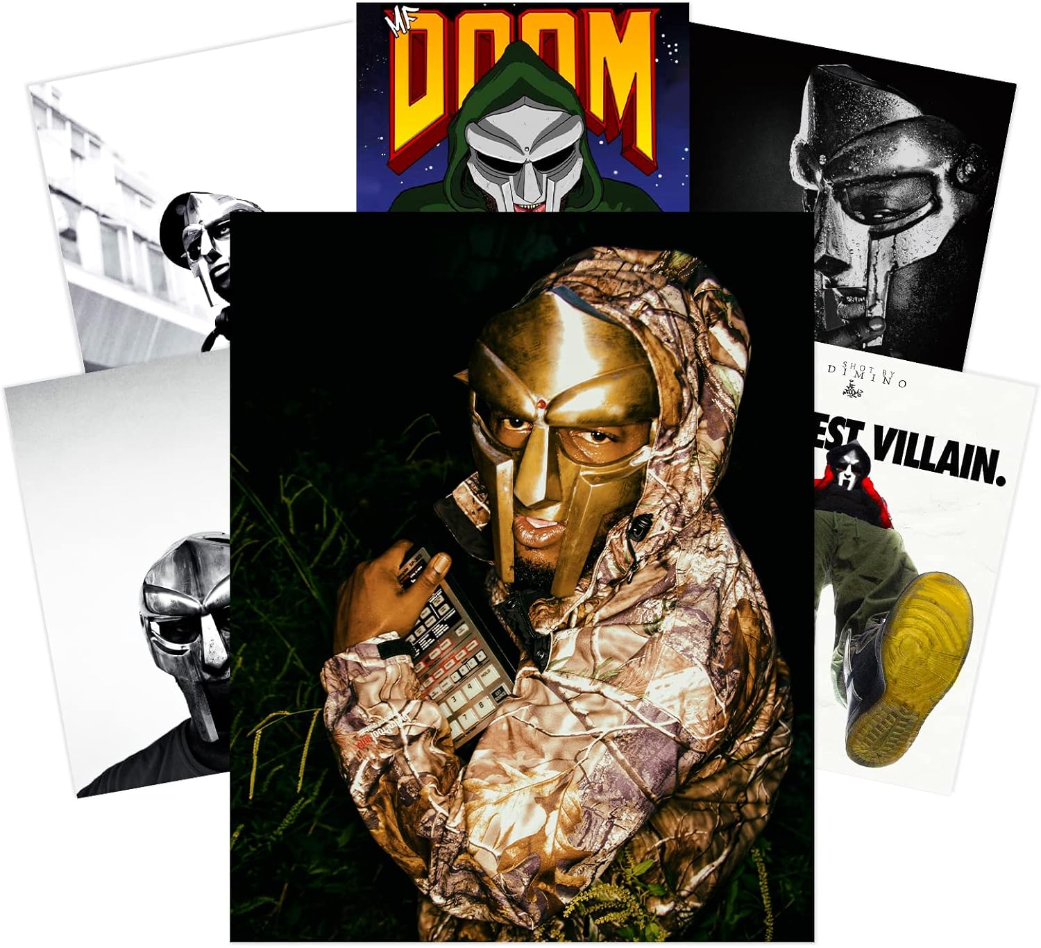 Amazon.com: MIRADONT Mf Doom Poster - Set of 6 pcs Rap Posters 8 * 10 ...