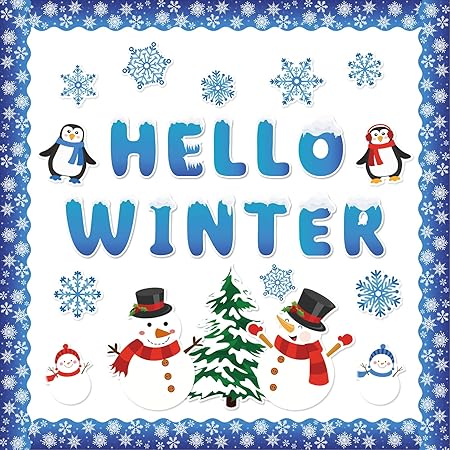 Amazon.com: Whaline 82Pcs Christmas Classroom Bulletin Board Decoration ...