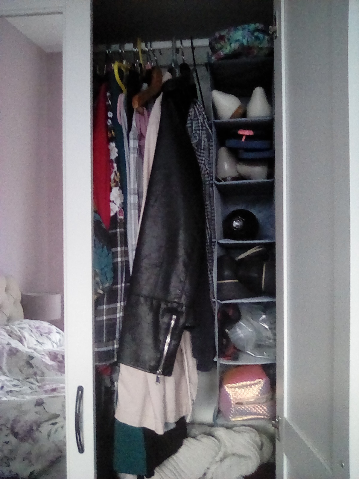 Outry Wardrobe Hanging Storage, Collapsible Closet Organizer for ...