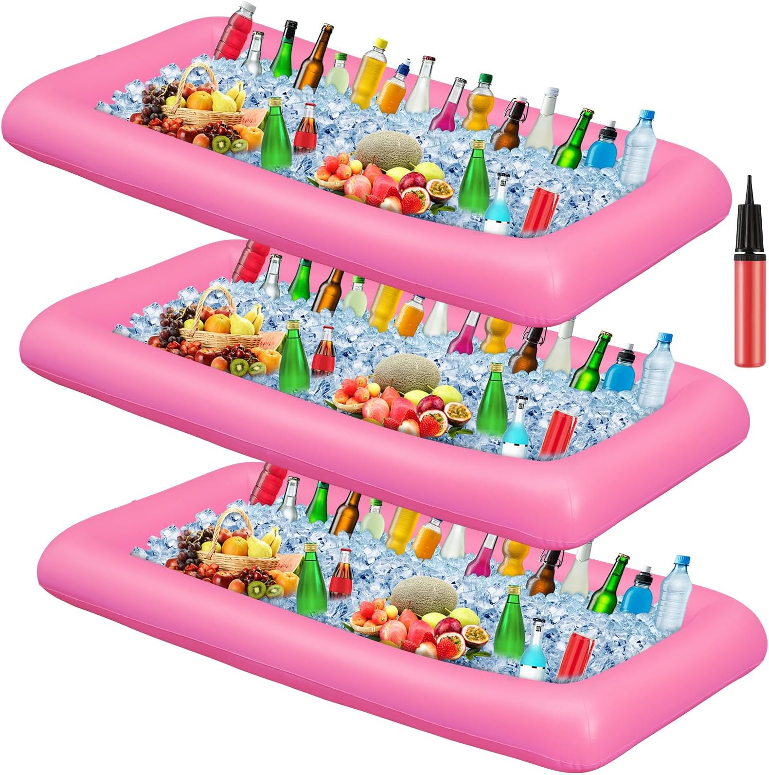 Amazon.com: JOYIN 2 Pack Inflatable Serving Bars with Drain Plug ...