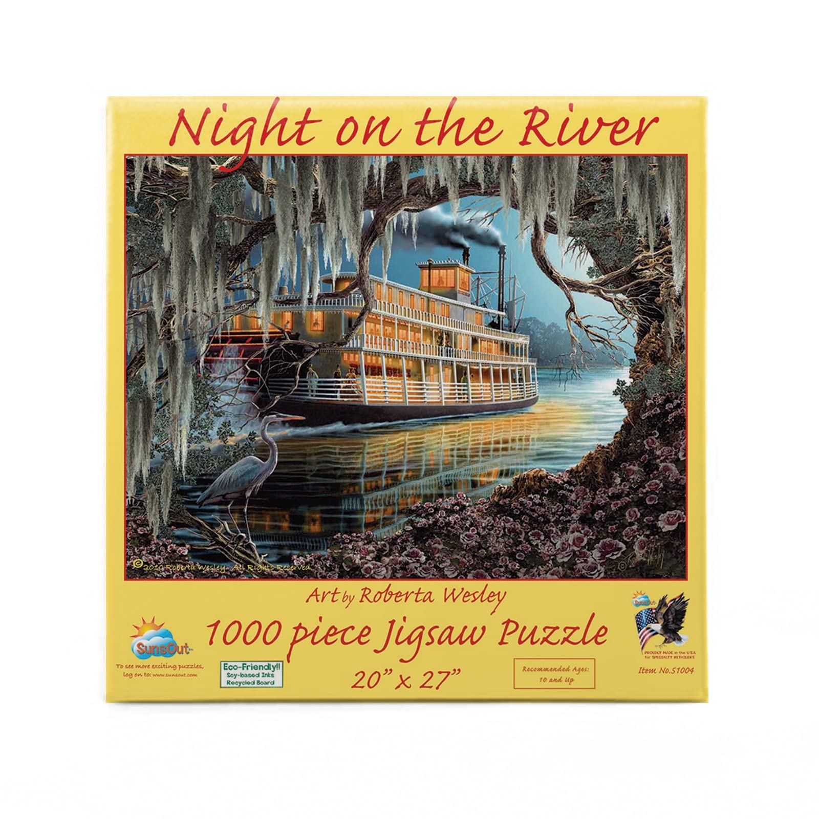 Amazon.com: SUNSOUT INC - Night on The River - 1000 pc Jigsaw Puzzle by ...