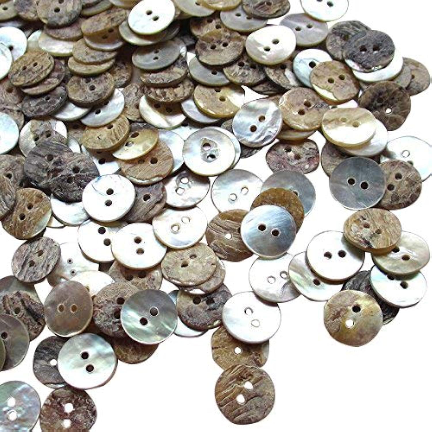 Amazon.com: New Upick 11/13/15/23mm 100pcs Shell Buttons Sewing Craft ...
