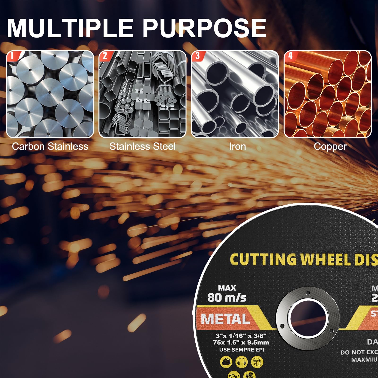 Snapklik.com : 50 Pack 3 Inch Cut Off Wheels, Ultra Thin Aluminum Oxide ...