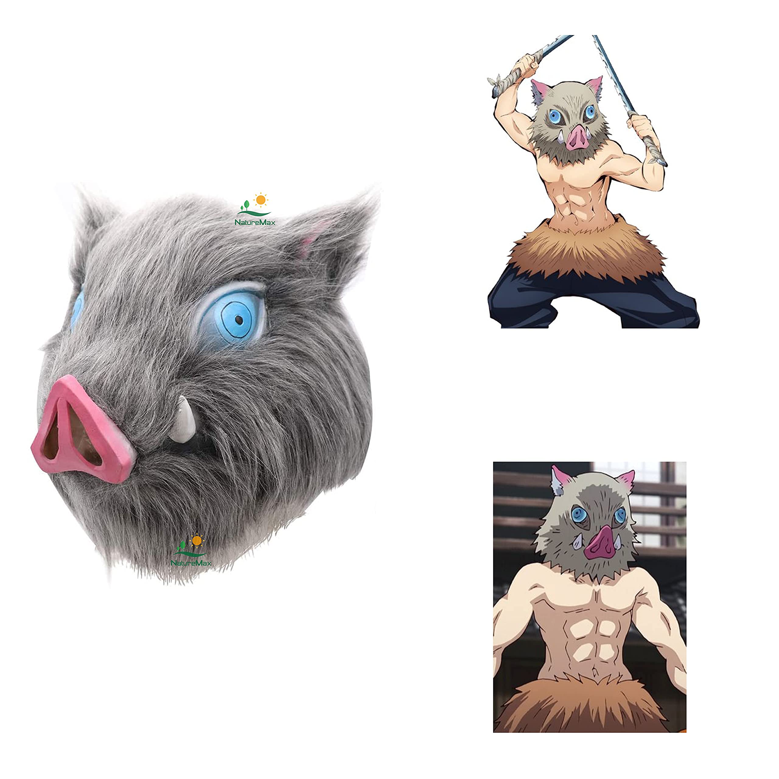 Inosuke Hashibira Mask DS Helmet Boar Cosplay Costume Accessories Full ...