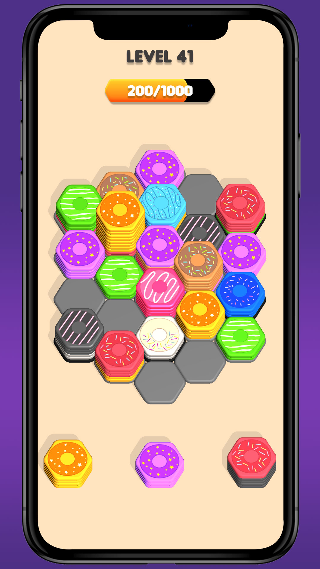 Hexa Sort Donut Stack Puzzle: Hexa Donut Sort Merge Master - Hexa Color Sort Donut Block Sorting ...