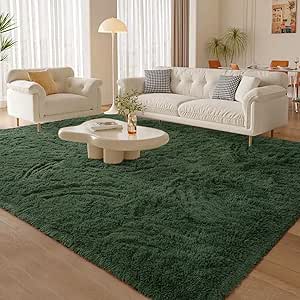 Amazon.com: 6x9 Feet Large Green Area Rug for Bedroom, Ultra Soft ...