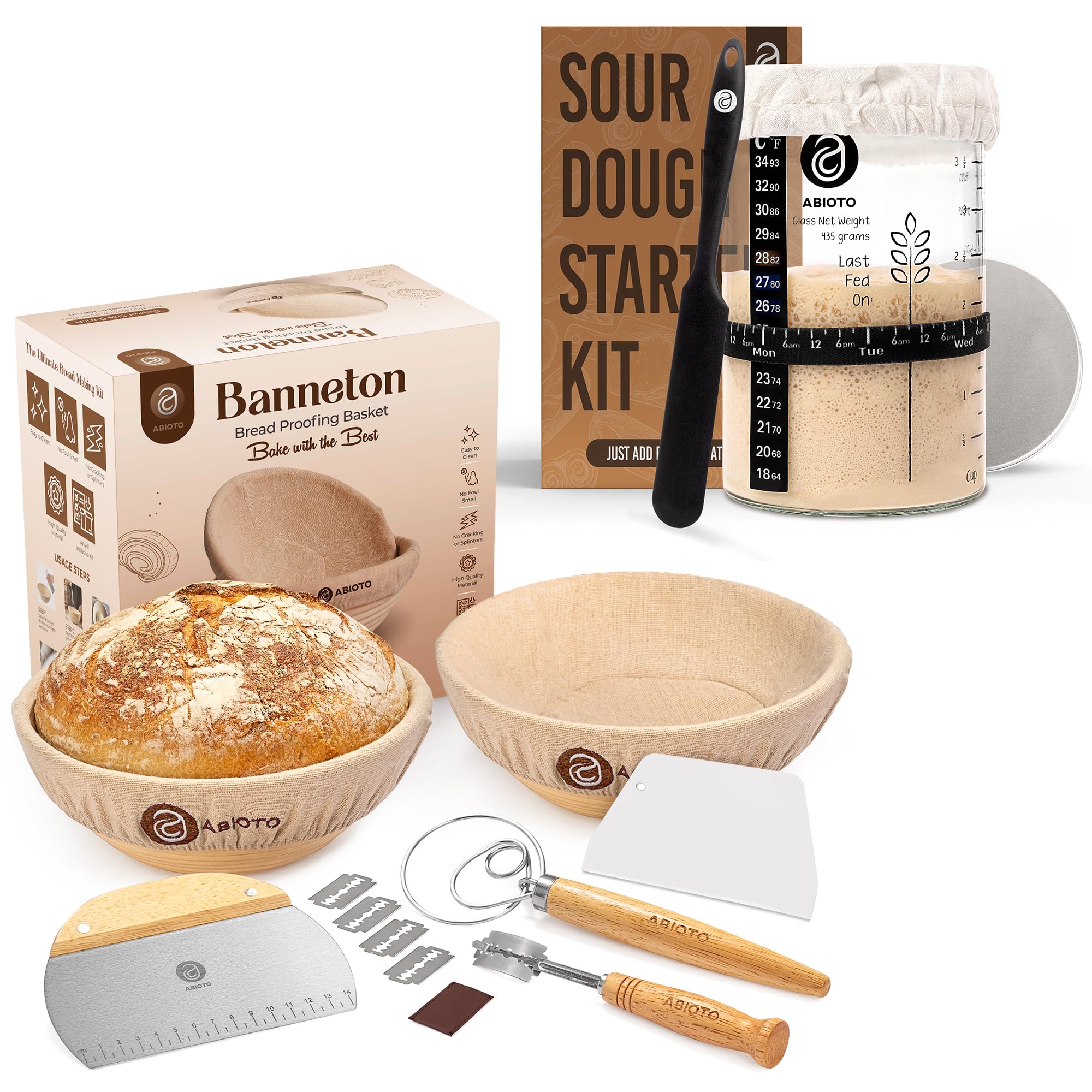 Amazon.com: Sourdough Bread Baking Supplies and Starter Kit - Ultimate Bread Making and ...