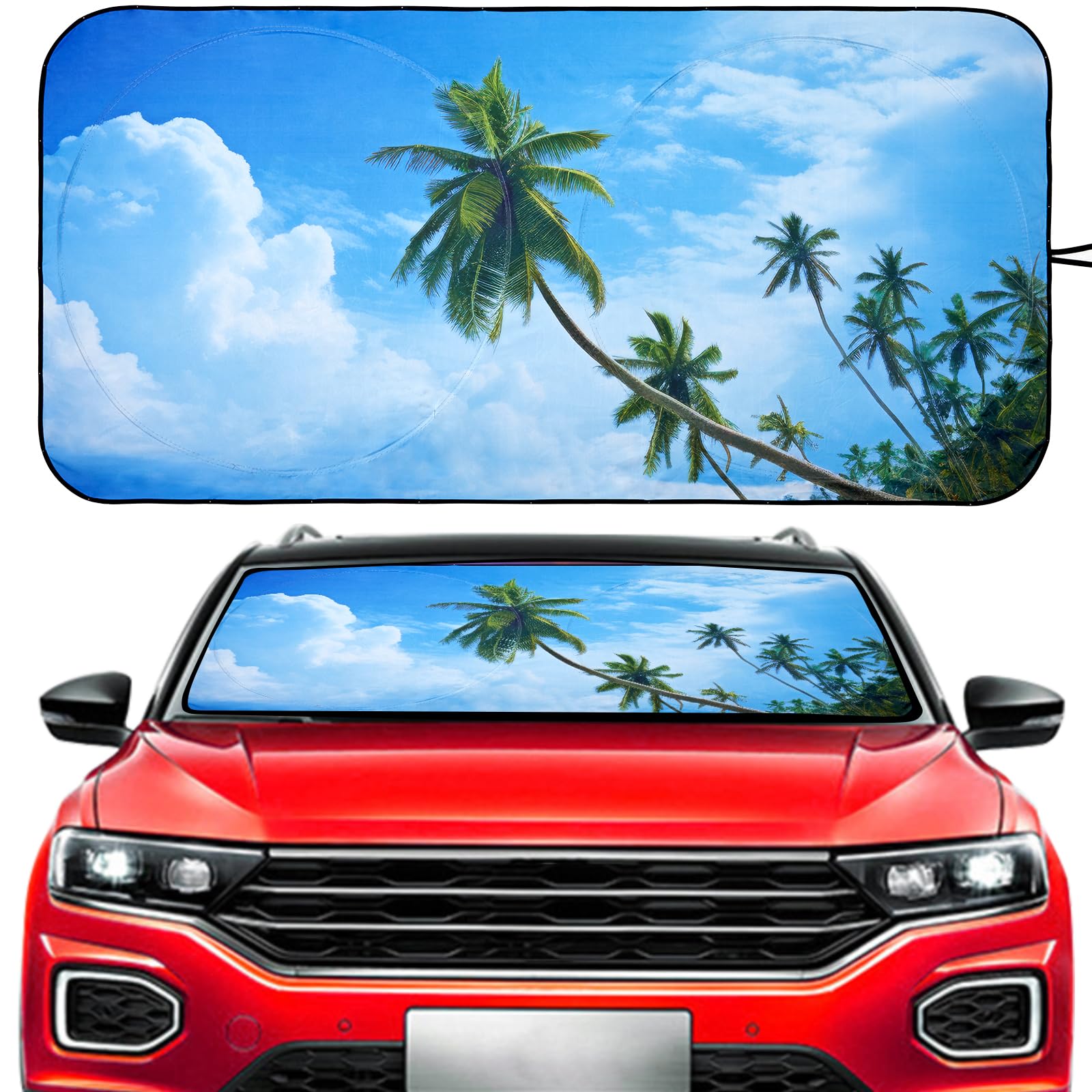 Snapklik.com : Vepagoo Windshield Sun Shade - Natural Scenery Design ...