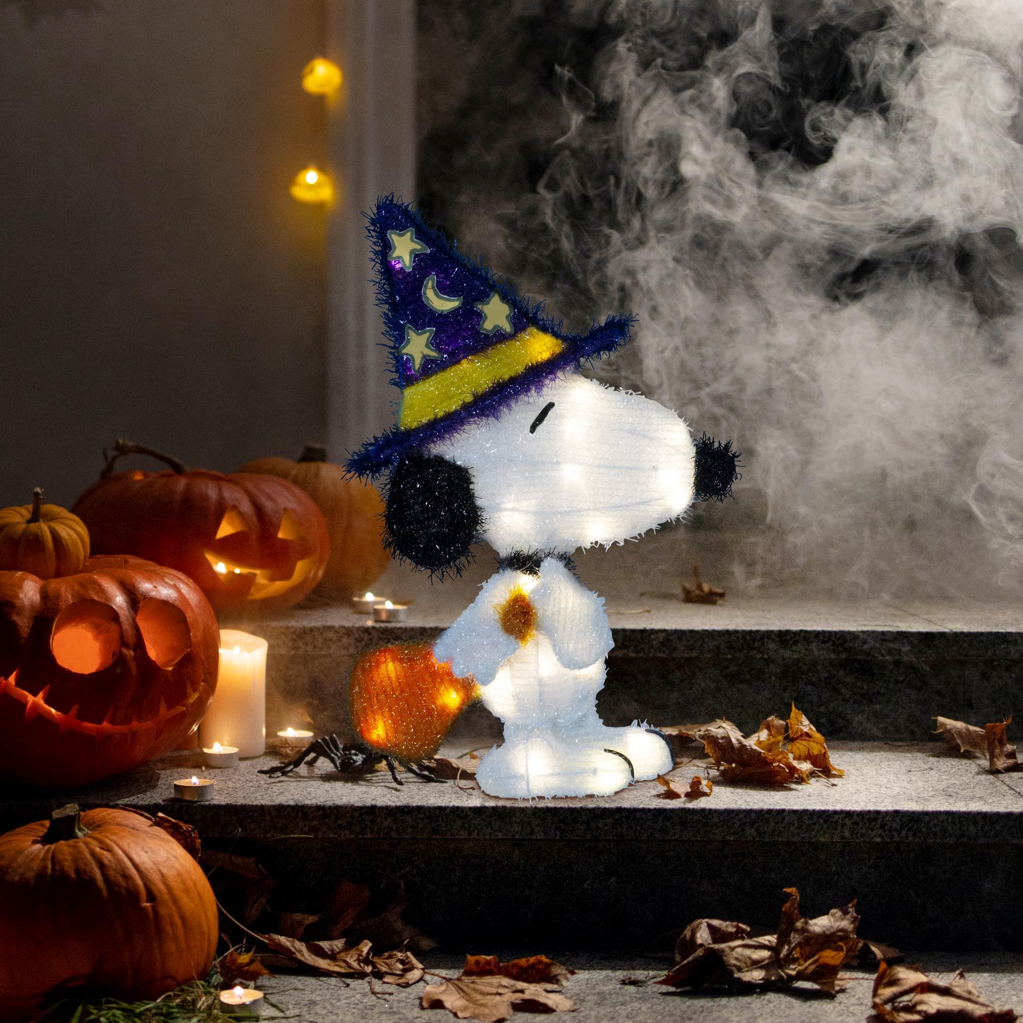 Amazon.com: 18 Inch Peanuts Halloween Snoopy in Wizard Hat Holiday ...