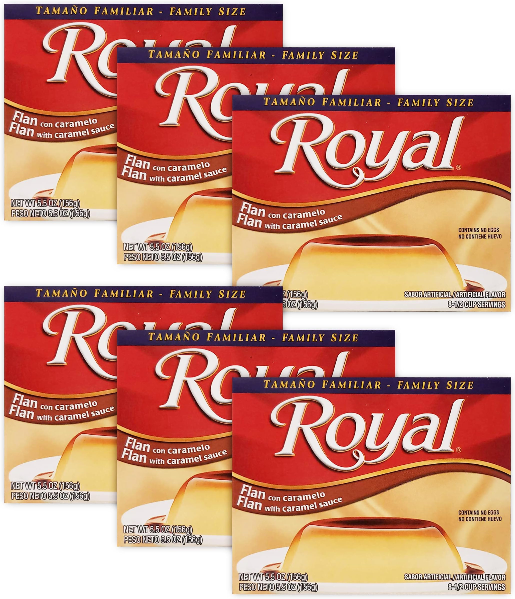 Amazon.com: Royal Bilingual Flan Dessert Mix, Family Size, Fat Free 3. ...