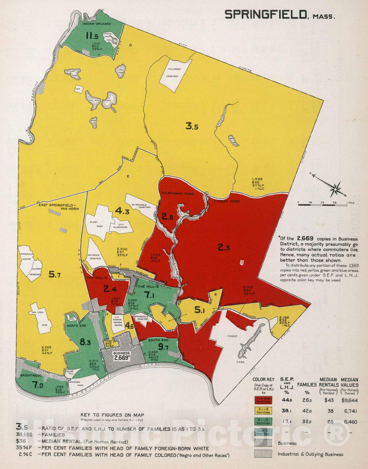 Historical Map Springfield Ma