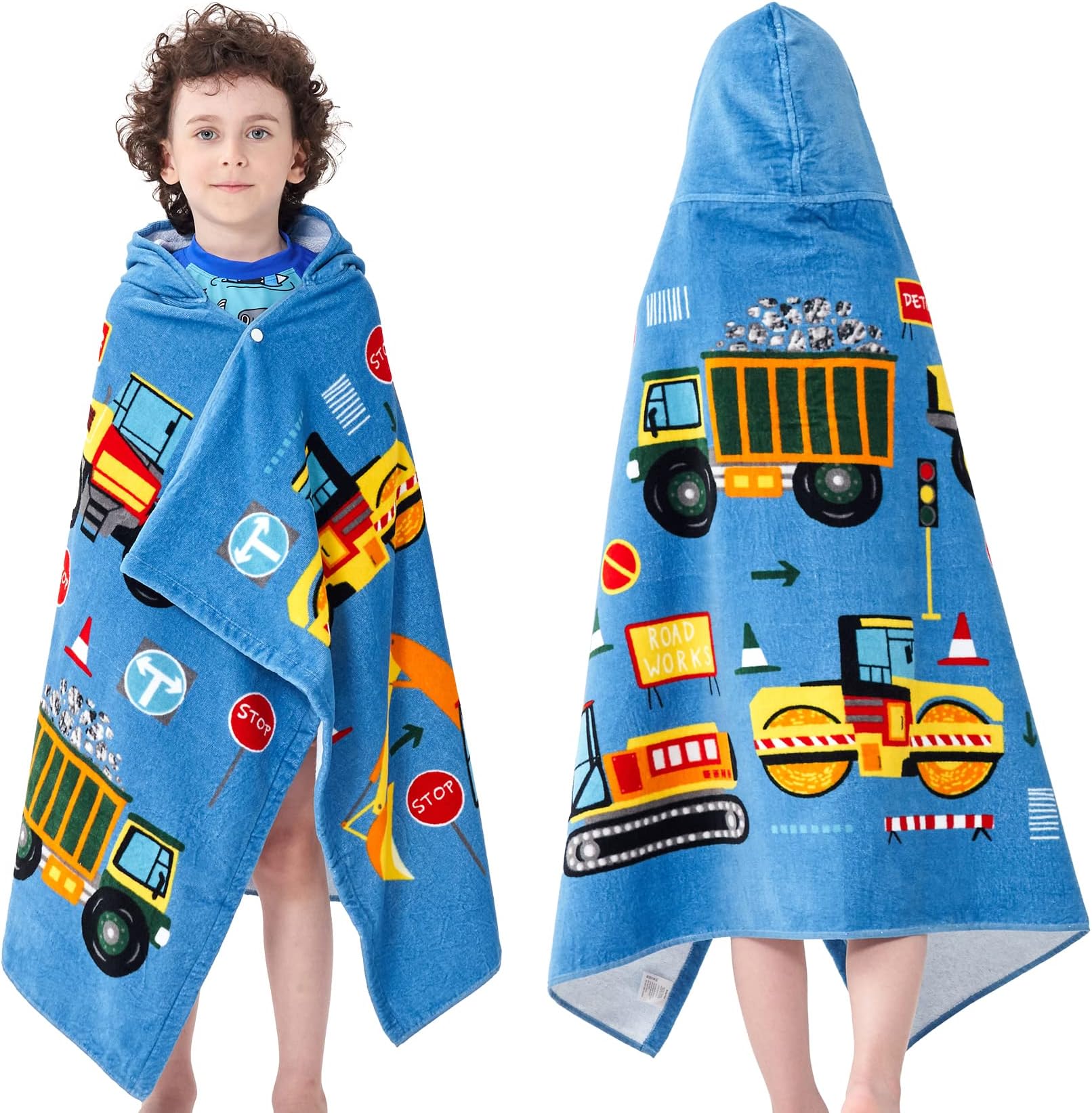 Amazon.com: Franco Kids Bath and Beach Soft Cotton Terry Hooded Towel ...