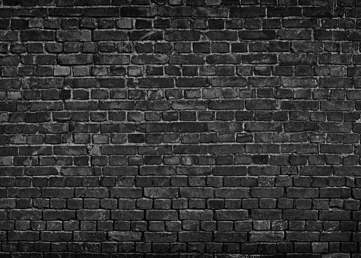 Amazon.com : AIIKES 7x5ft Black Brick Wall Photography Backdrop Brick ...