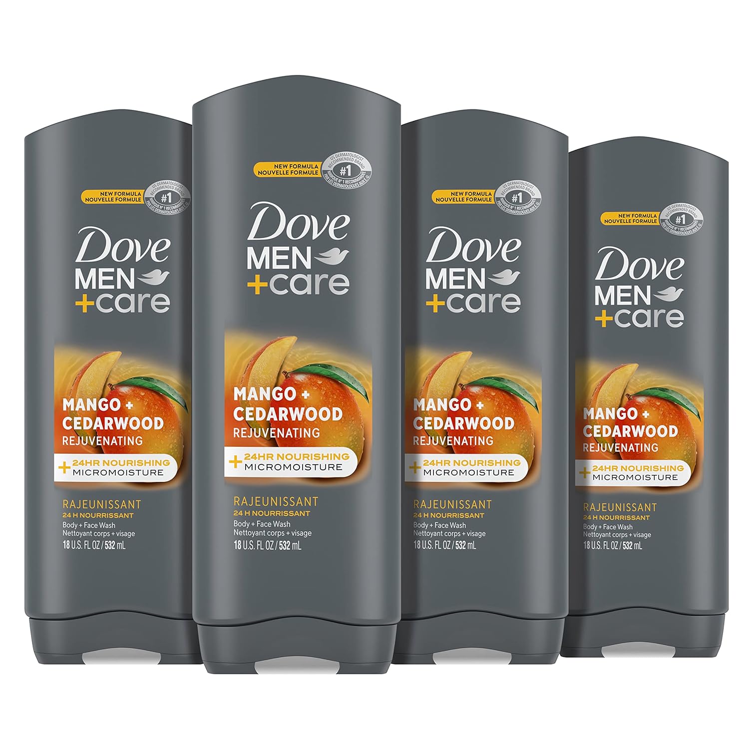 Amazon.com: Dove Men+Care Body Wash Rejuvenating Mango + Cedarwood 4 ...