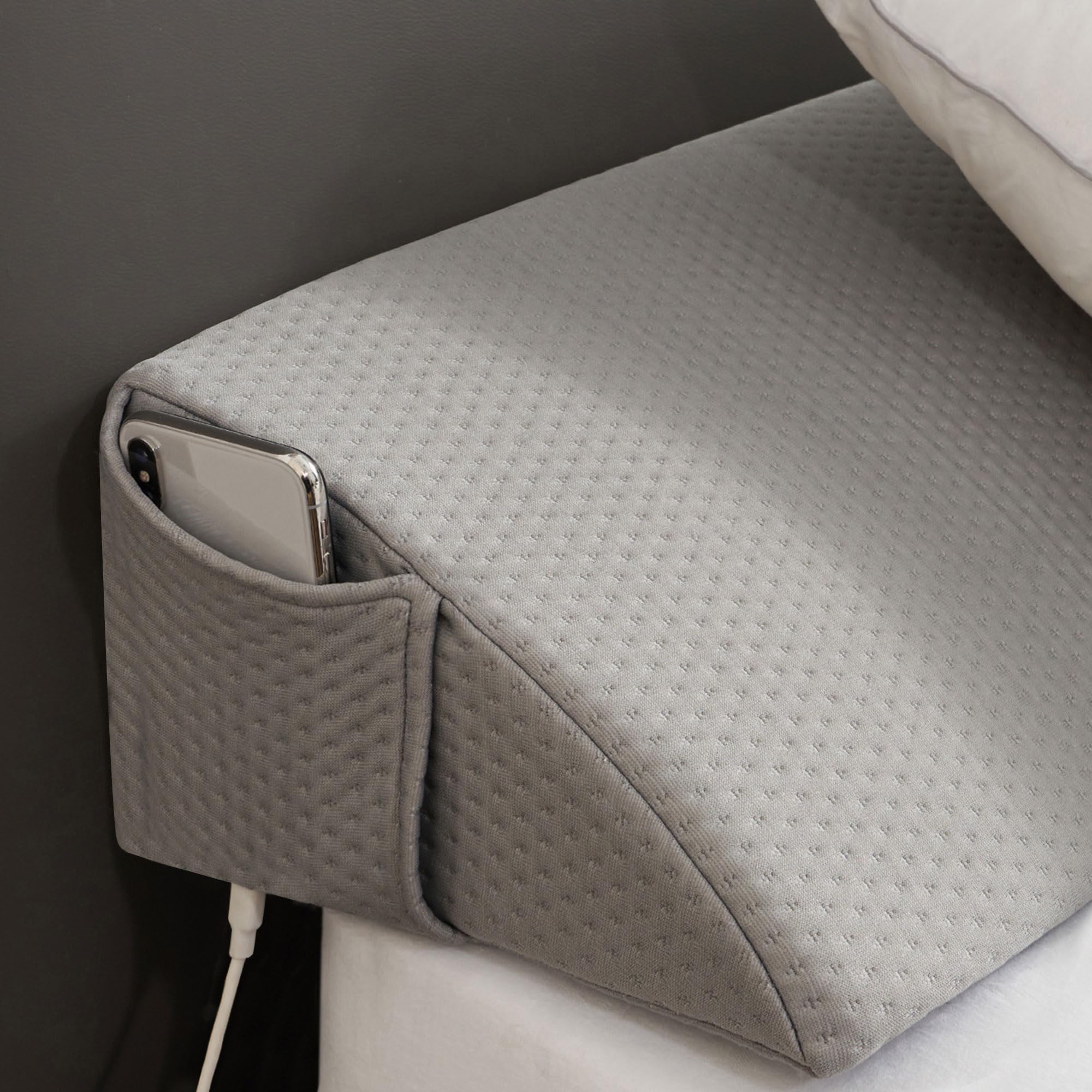 Amazon.com: Vekkia Queen Size Bed Wedge Pillow for Headboard Gap/Extra ...