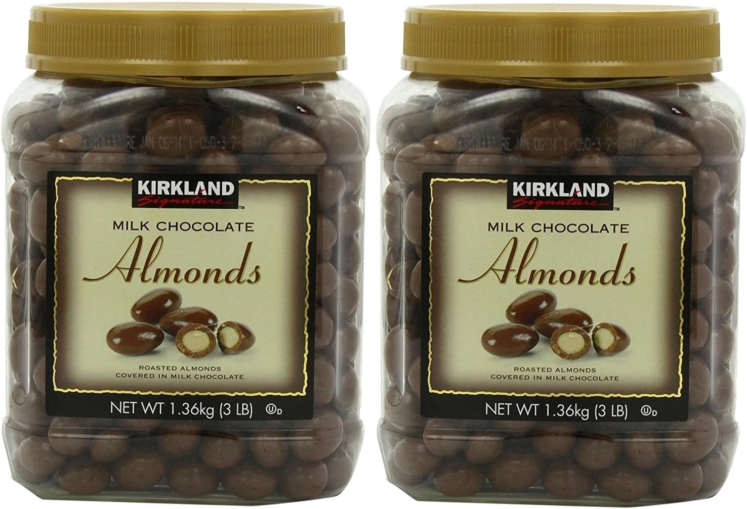 Amazon.com : Kirkland Signature, Milk Chocolate Almonds, (Family Bundle ...
