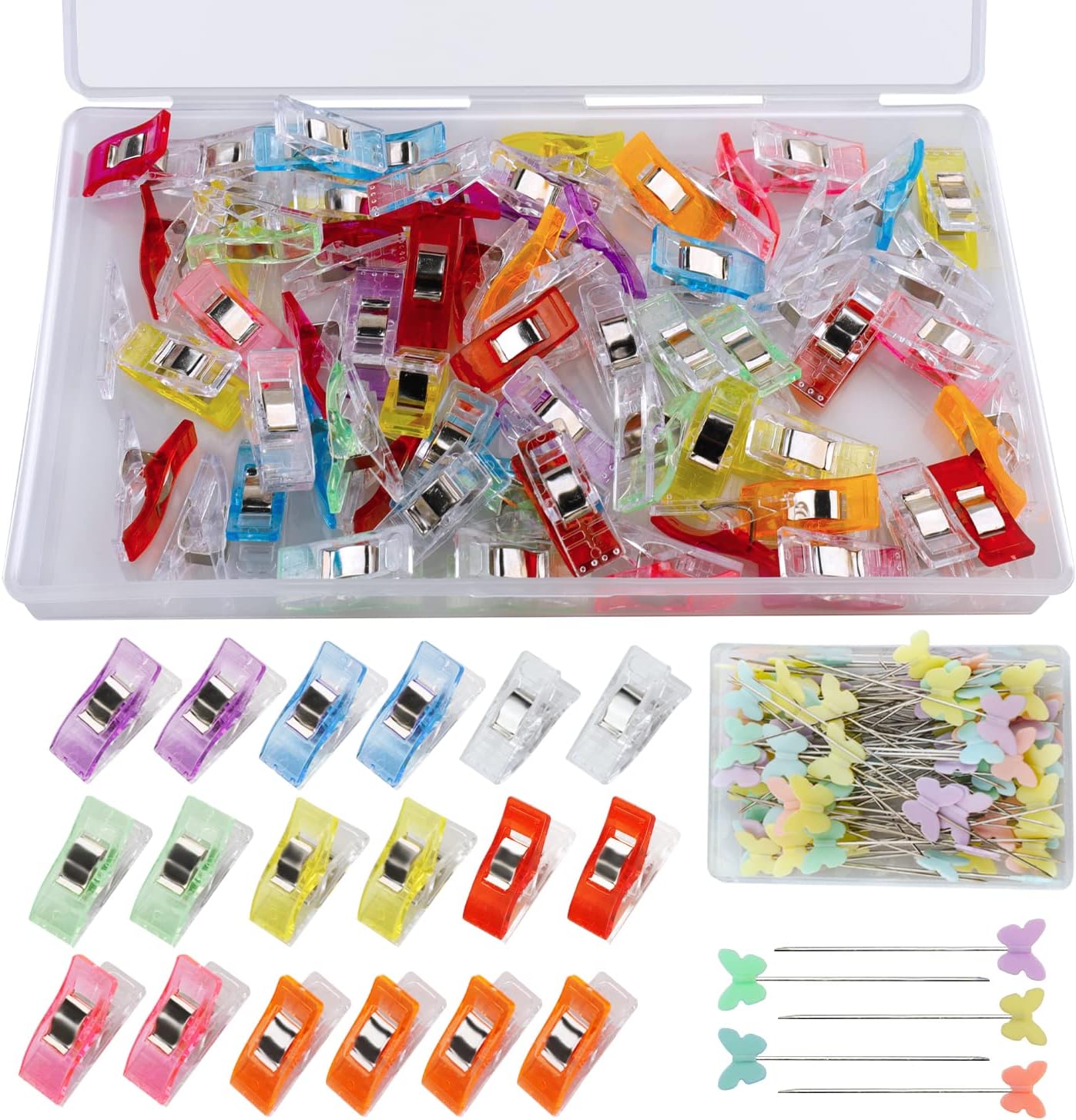 CLOVER Wonder Clips Assortment 50 pcs, Policarbonate, stainless steel ...