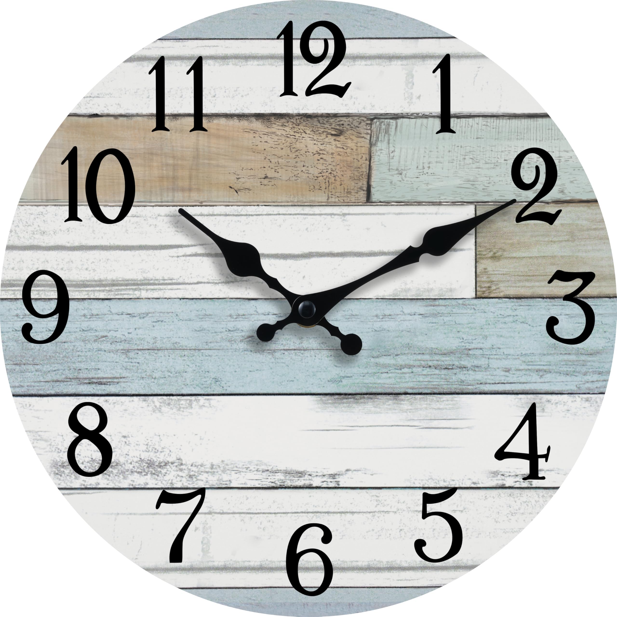 Amazon.com: Foxtop Wall Clock 12 Inch, Rustic Wall Clocks Beach Themed ...