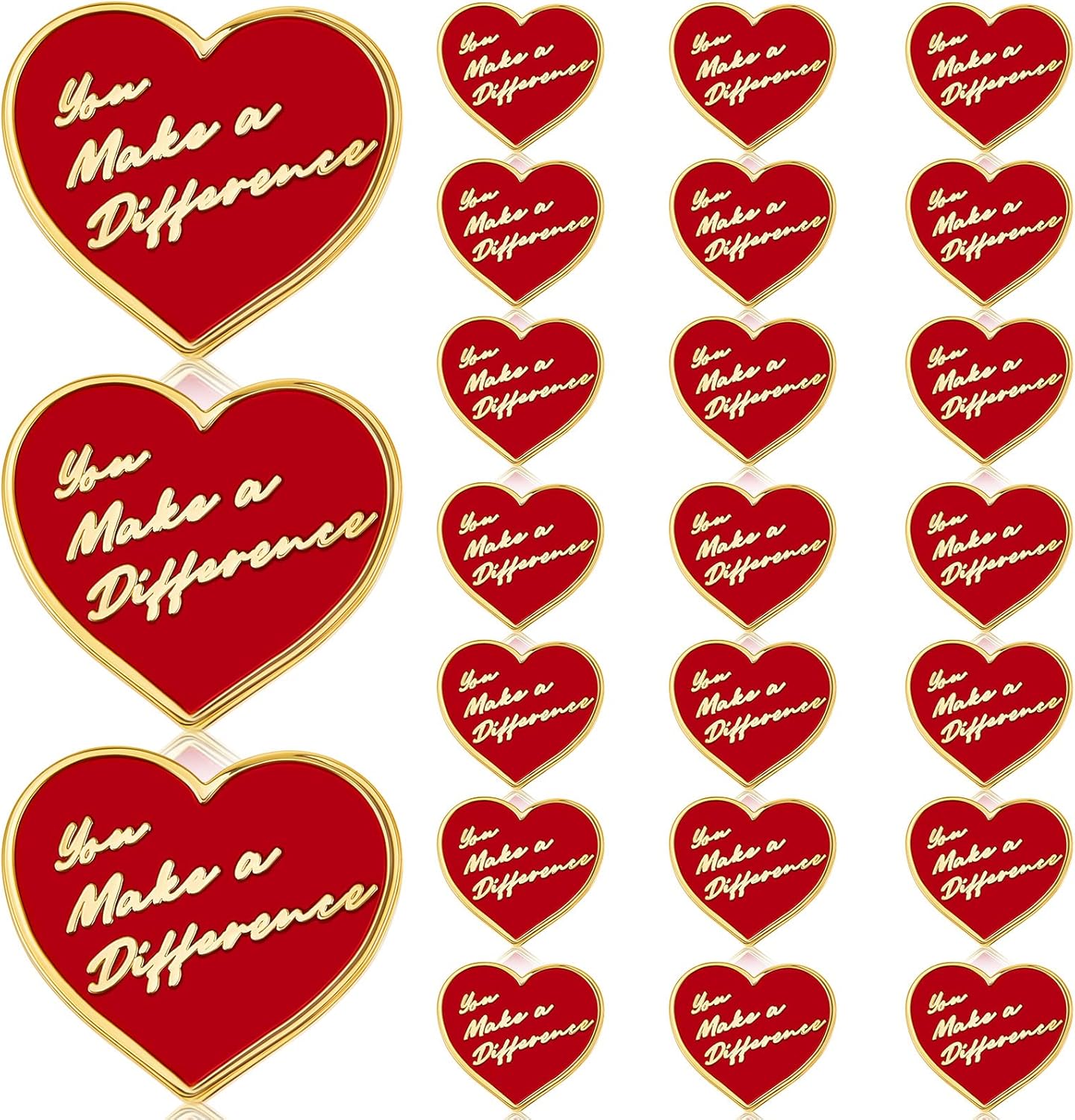 Amazon.com: Taiyin 24 Pcs You Make a Difference Button Pins Heavy Duty ...