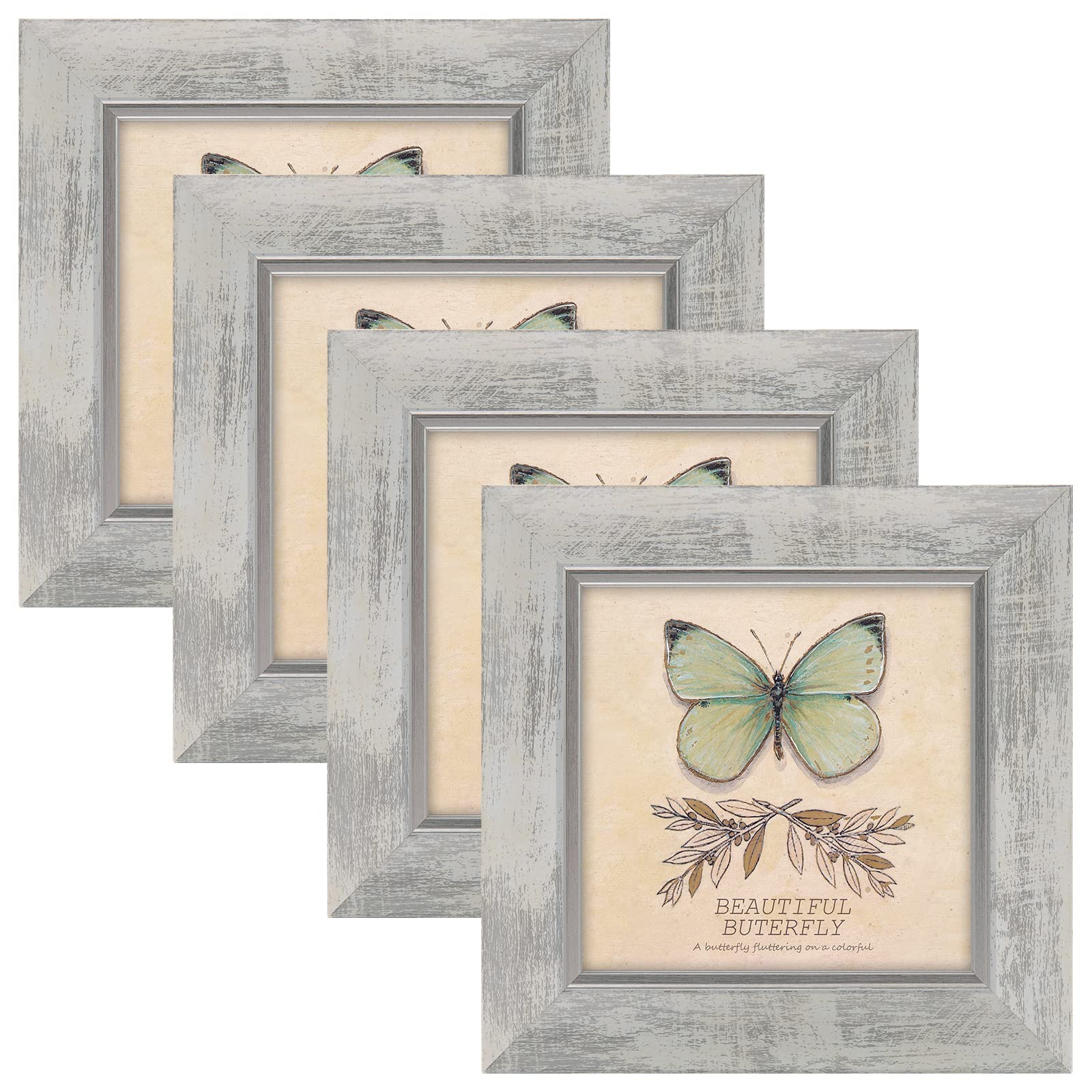 Amazon.com - XUANLUO 5x5 Picture Frames Set of 4 Rustic Retro Photo ...
