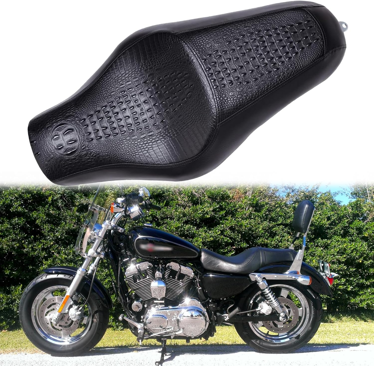 Amazon.com: DREAMIZER Motorcycle Driver Passenger Seat 2 Up Compatible ...