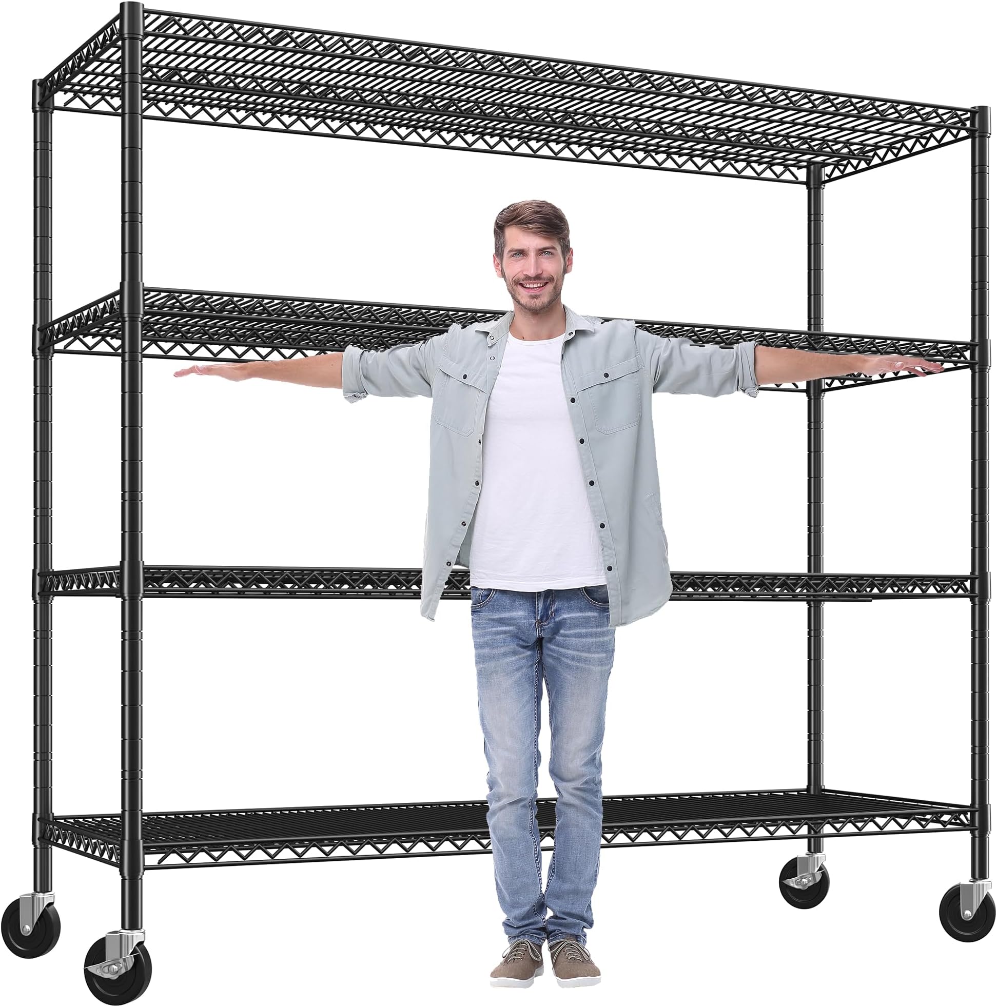 Amazon.com: Wire Shelving Storage Unit | Heavy Duty Chrome Metal Wire ...