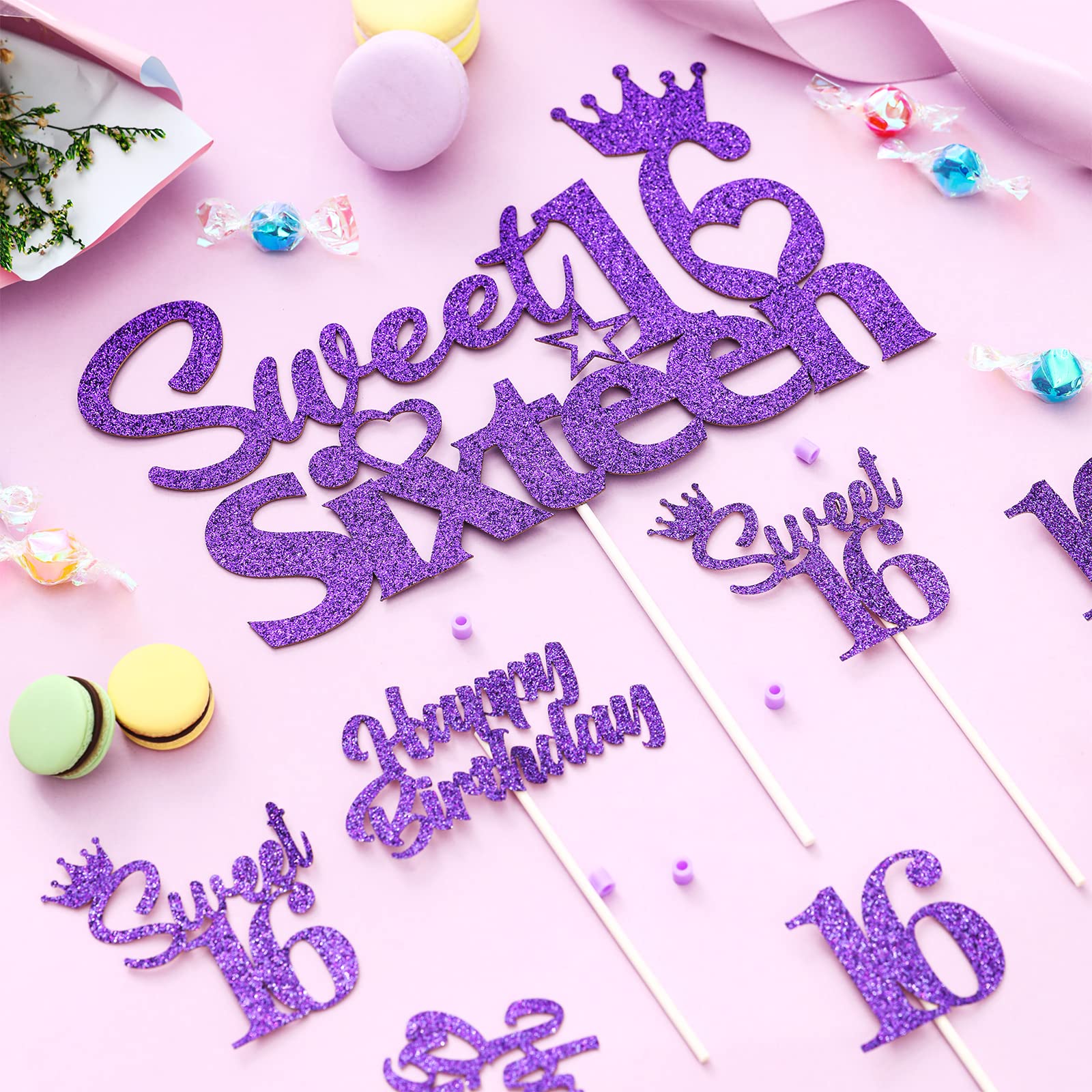 Purple Sweet Sixteen Cake