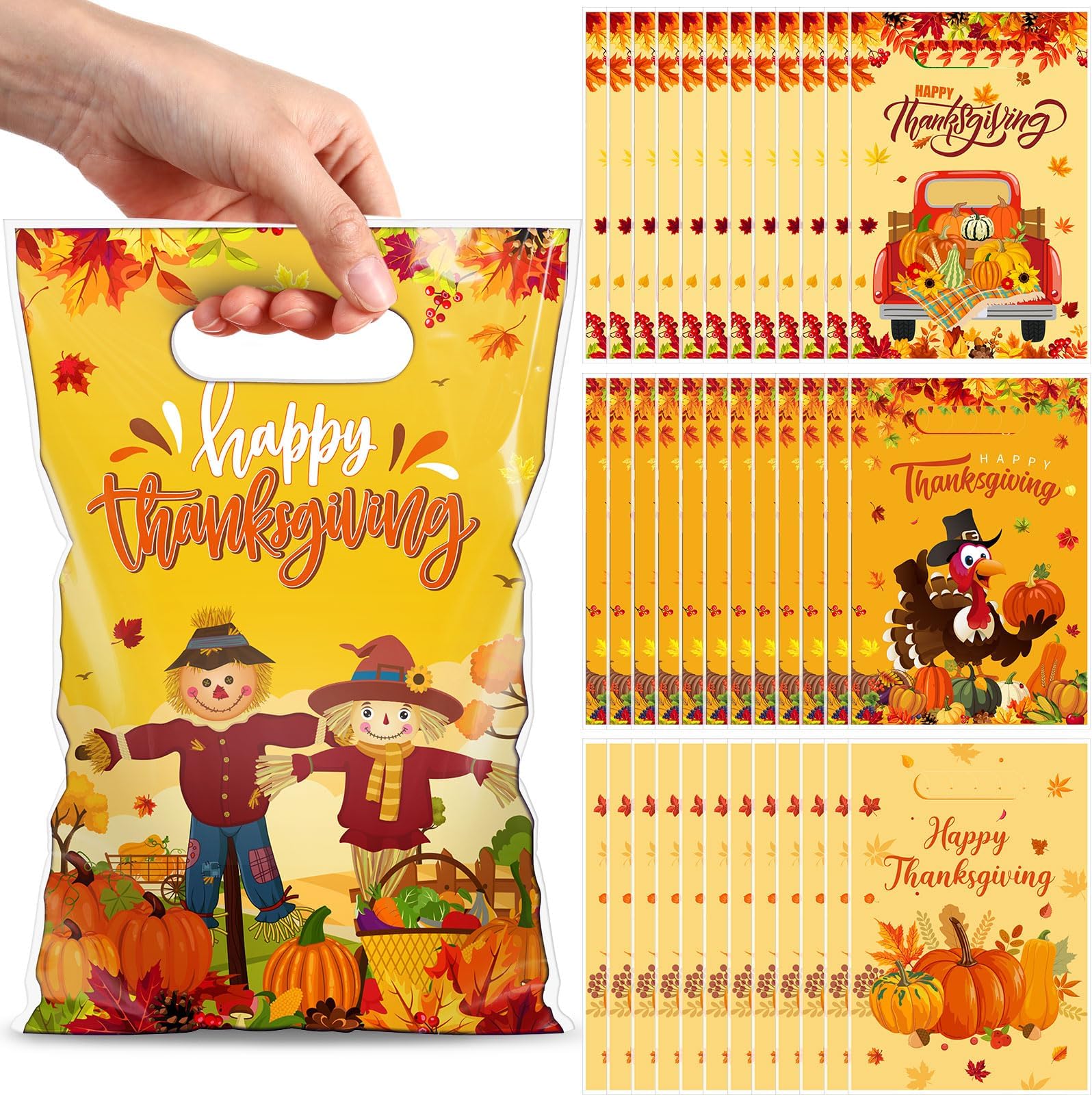 Amazon.com: 40 Pcs Thanksgiving Gift Bags - Happy Thanksgiving Goodie ...