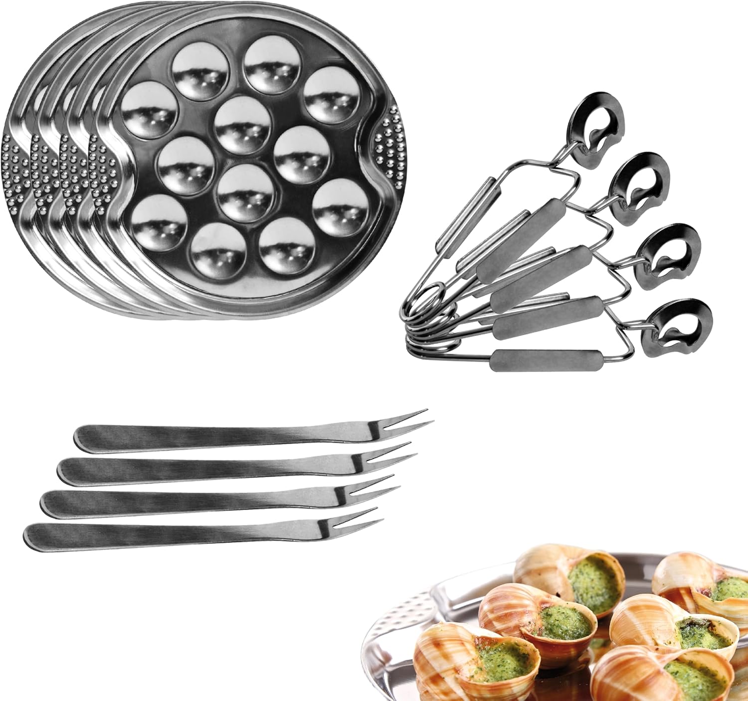 COOK CONCEPT - KU6097 Snails Tasting Set 12 Pieces - For 4 People ...