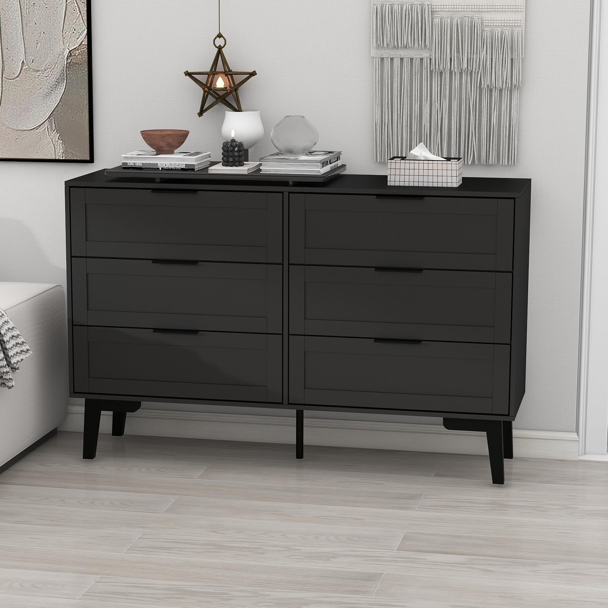 Modern Dressers For Bedroom IdealHouse 6-Drawer Dresser For Bedroom, 52 ...