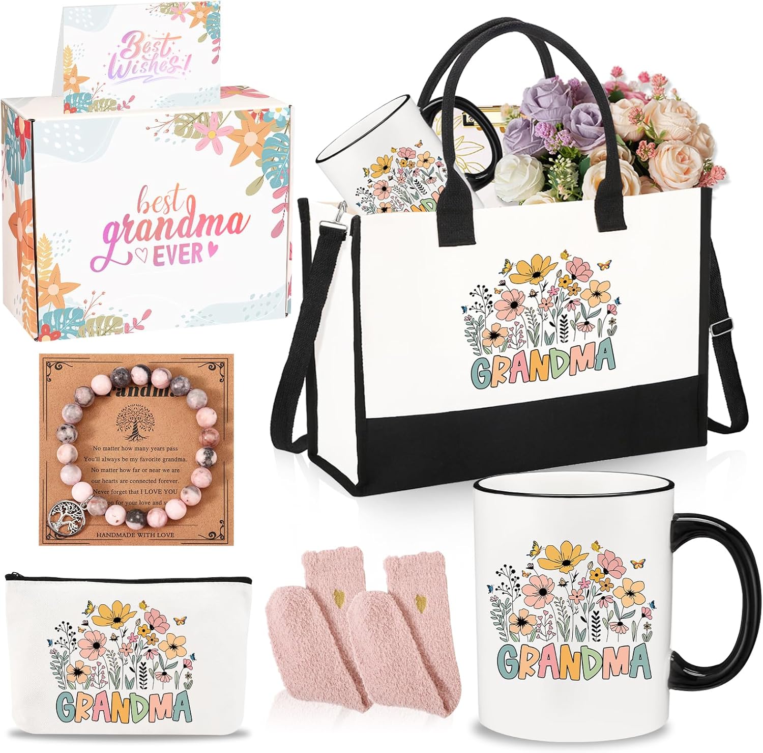 Amazon.com | 4MELLY Grandma Gifts Grandmather Birthday Gifts from ...
