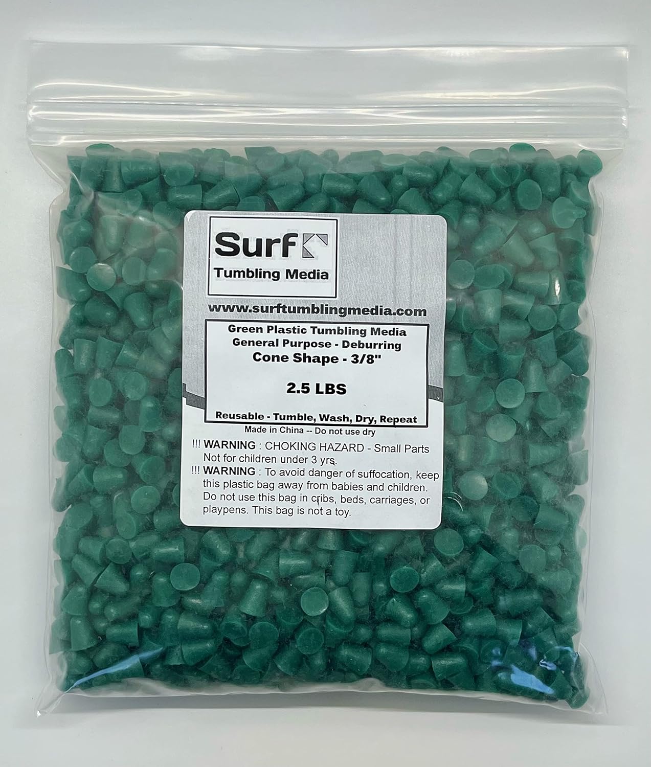 Surf Tumbling Media - General Purpose Plastic Tumbling Media - 2.5 LBS ...