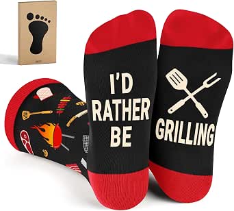 Amazon.com: VICRAZY Funny Socks for Men & Women - I'd Rather Be ...