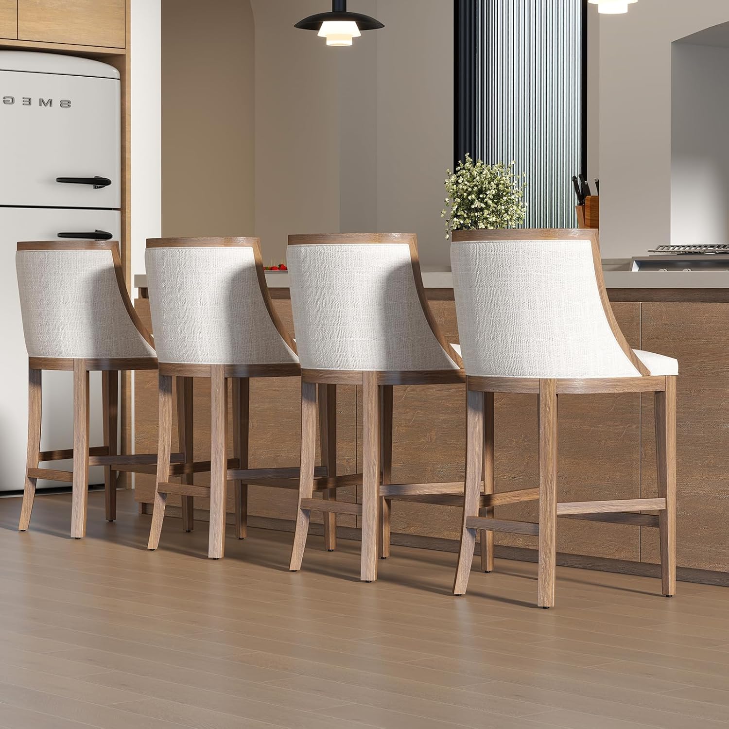 Amazon.com: Kmax 26” Counter Height Bar Stool Set of 4, Farmhouse ...