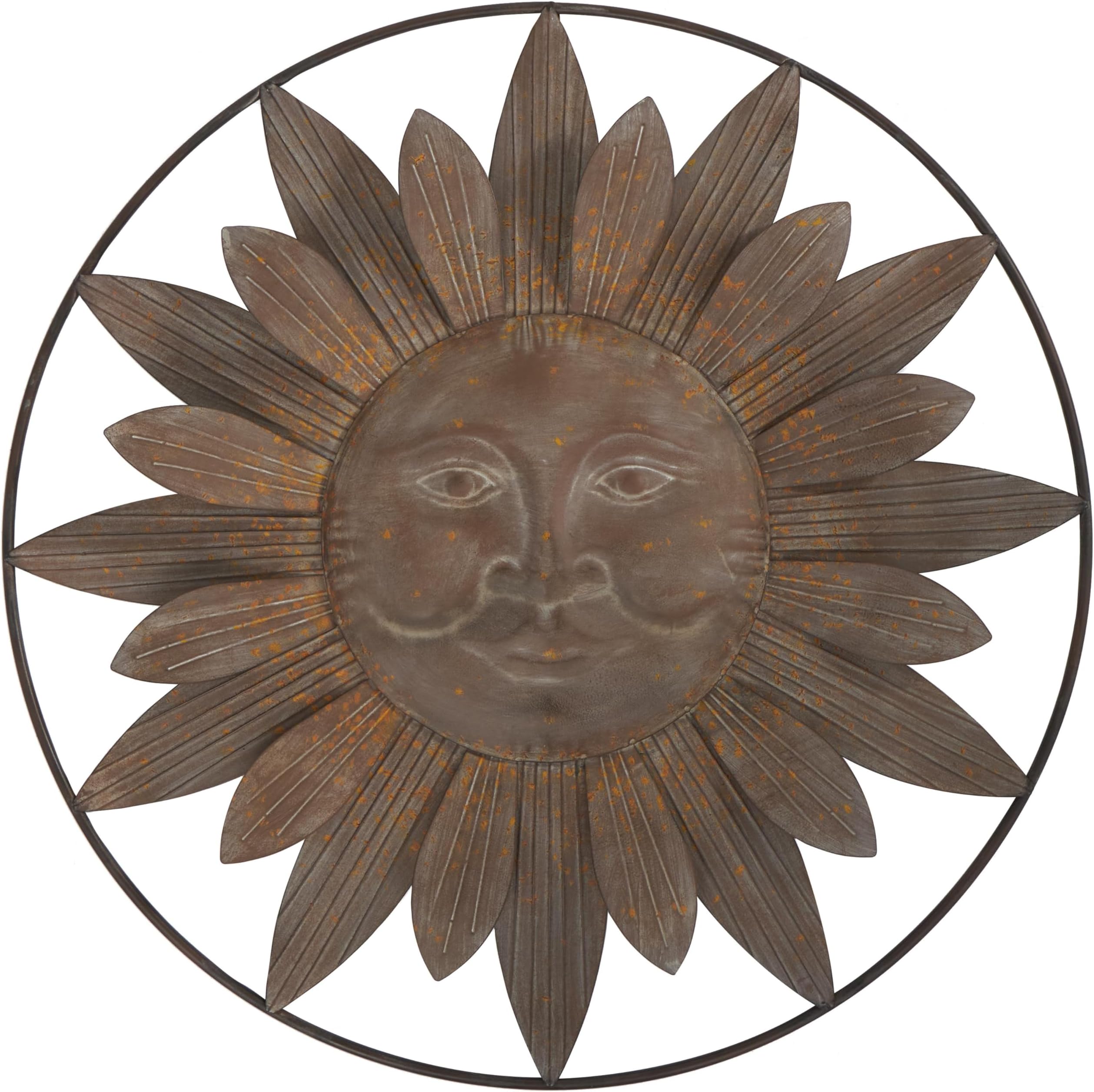 Amazon.com: Kalalou Wind Blown Sun Face Wall Hanging, One Size ...