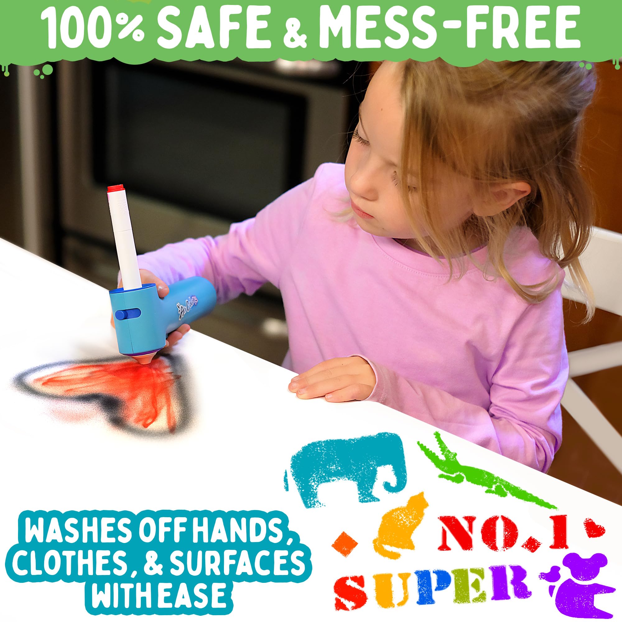 Snapklik.com : Air Color Airbrush Marker Kit For Kids, Cordless And ...