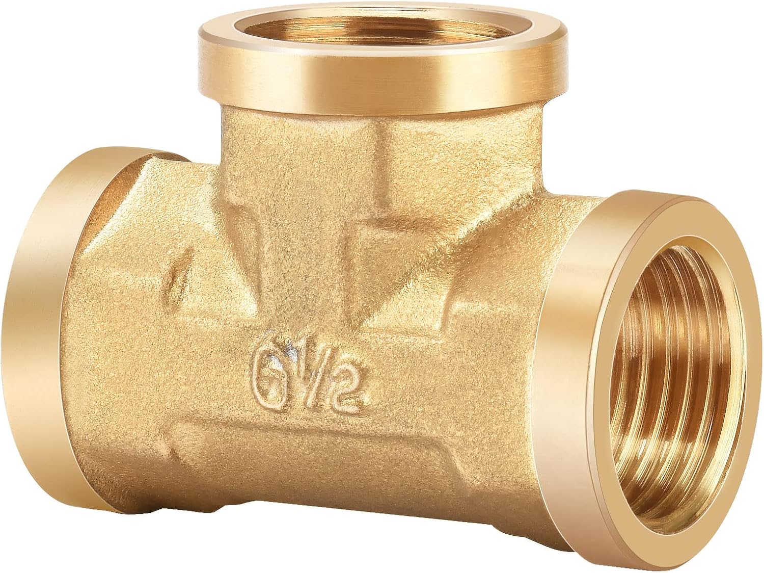 Double Nipple 1/2 Inch Brass Internal Thread T-Piece Tee Piece Brass ...