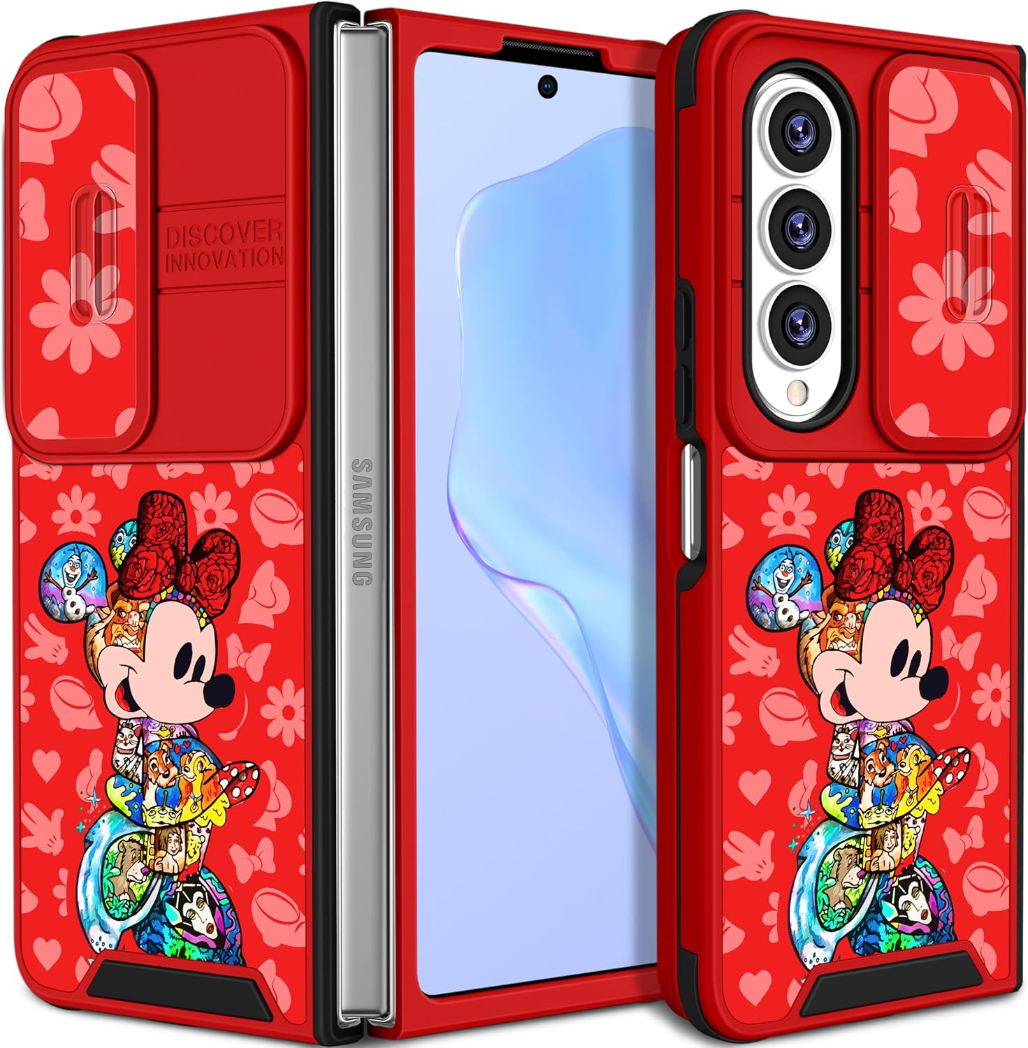 Amazon.com: Oqplog Galaxy Z Fold 4 Case - Cute Cartoon Design for Women ...