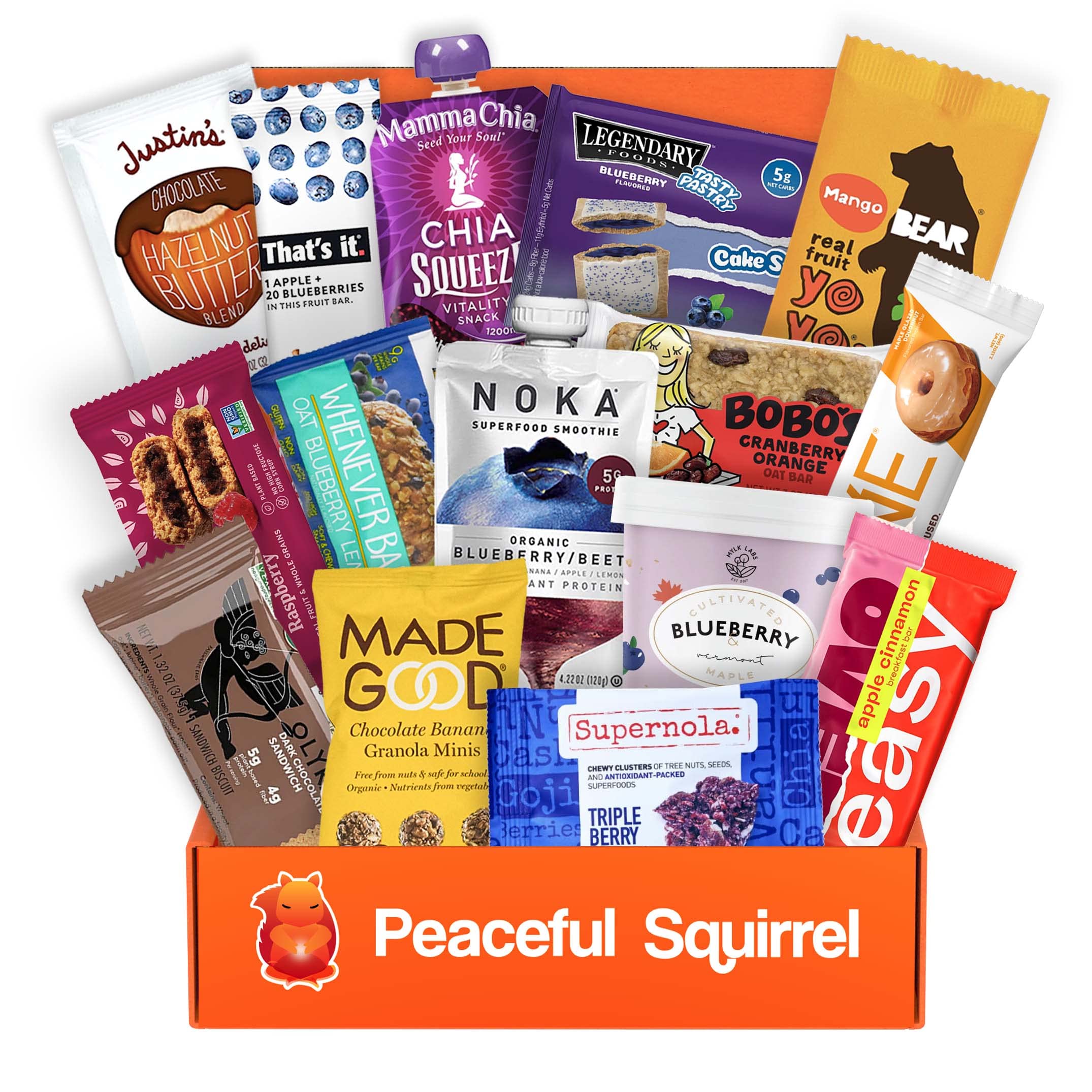 Buy Peaceful Squirrel Variety Breakfast Snacks To Go Curated Snack Box buy-peaceful-squirrel-variety-breakfast-snacks-to-go-curated-snack-box