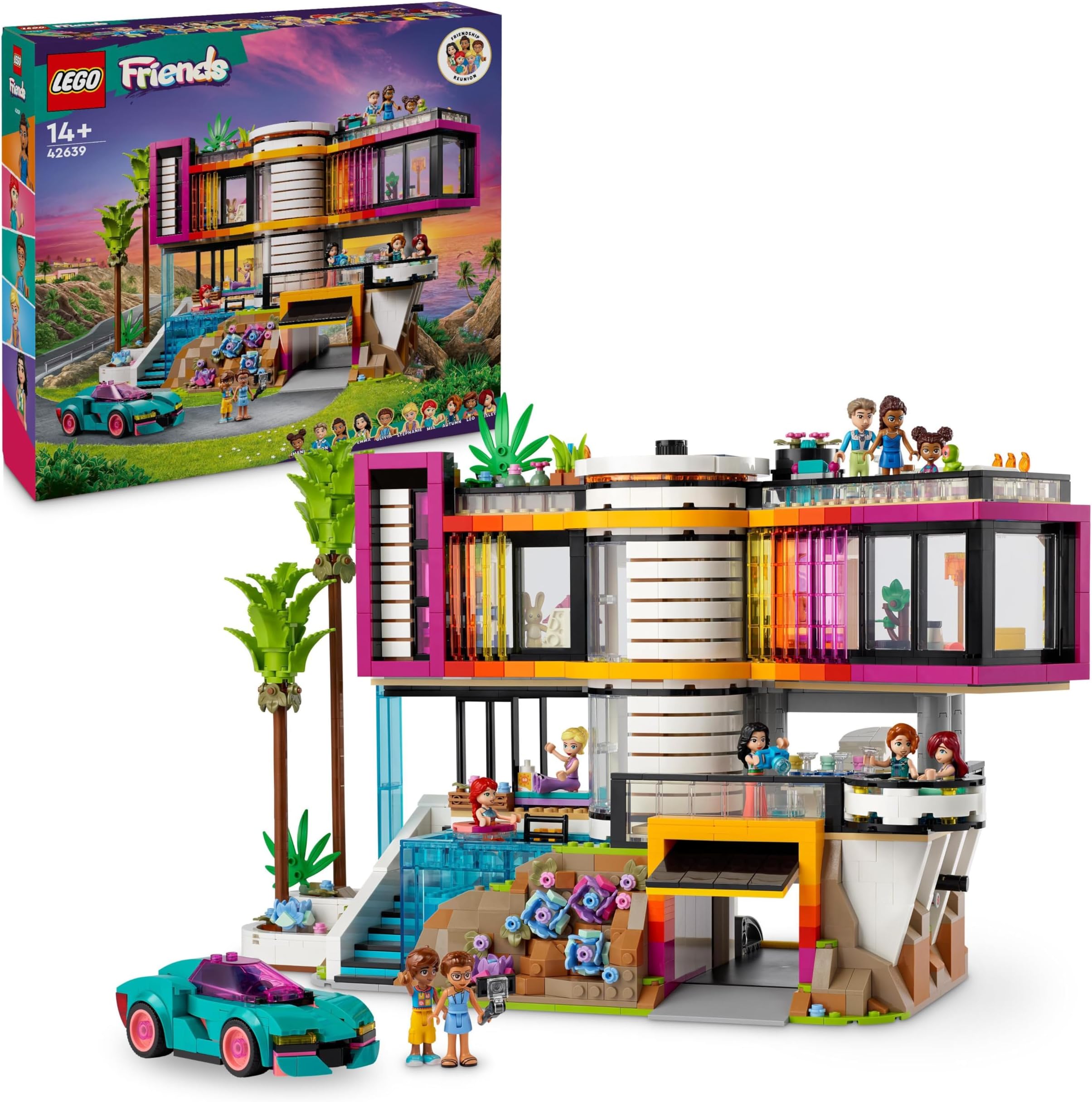 LEGO 42639 Friends Andrea's Modern Mansion Set, Buildable Four-Storey ...