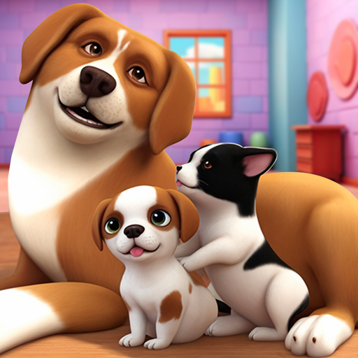 My Pregnant Dog Simulator Virtual Puppy Games Offline - Cute Pregnant ...