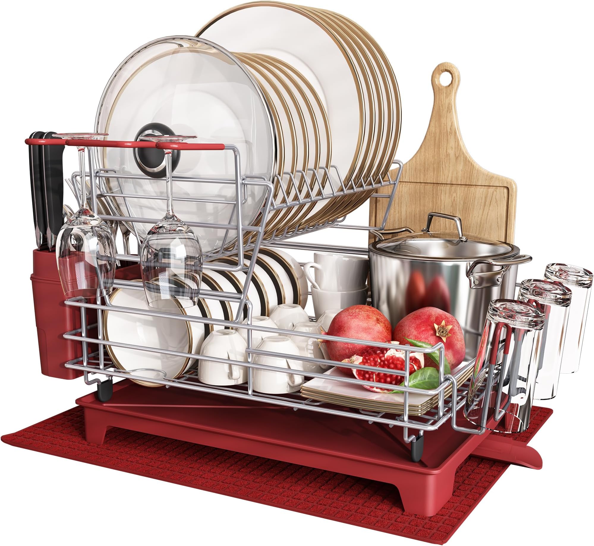 Amazon.com - Kitsure Dish Drying Rack, Space-Saving Dish Rack, Dish ...